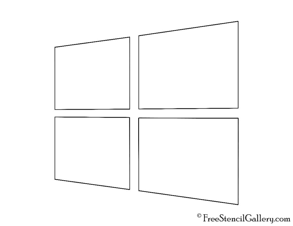 Microsoft Windows Logo 02 Stencil | Free Stencil Gallery