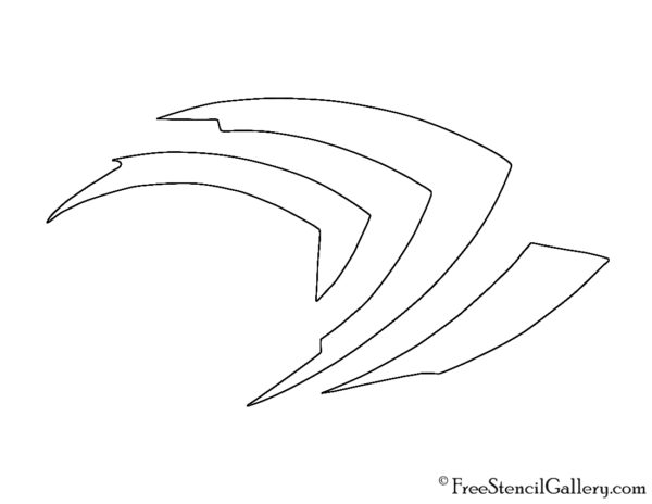 Nvidia Geforce Claw Logo Stencil | Free Stencil Gallery