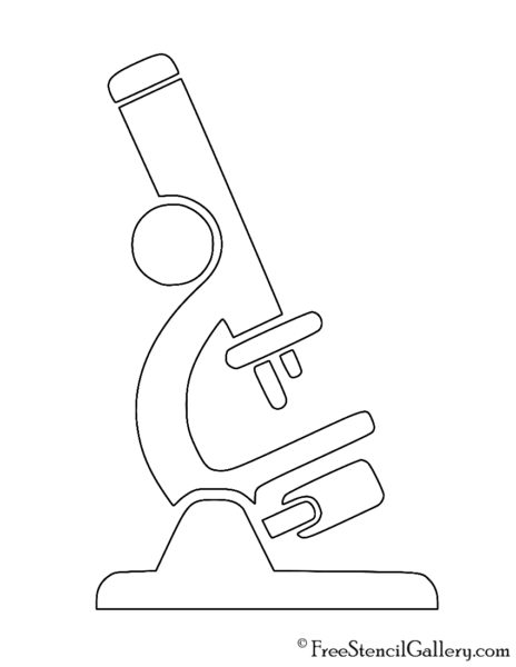 Microscope 02 Stencil | Free Stencil Gallery