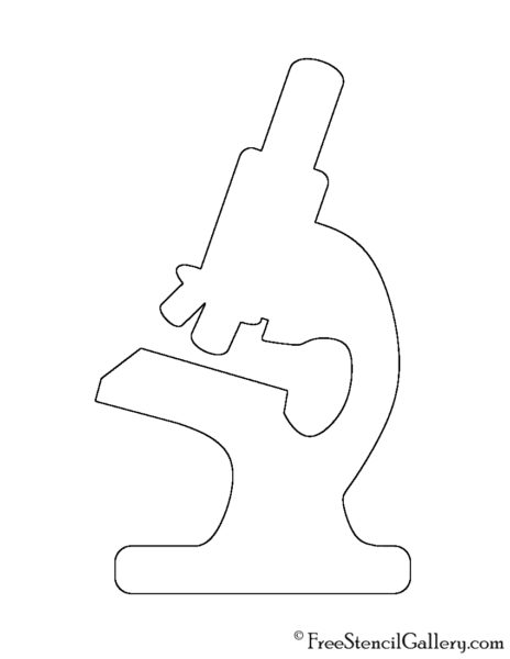 Microscope Silhouette Stencil | Free Stencil Gallery