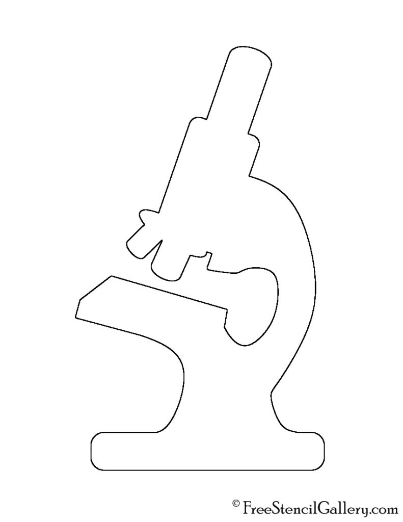 Microscope Silhouette Stencil | Free Stencil Gallery