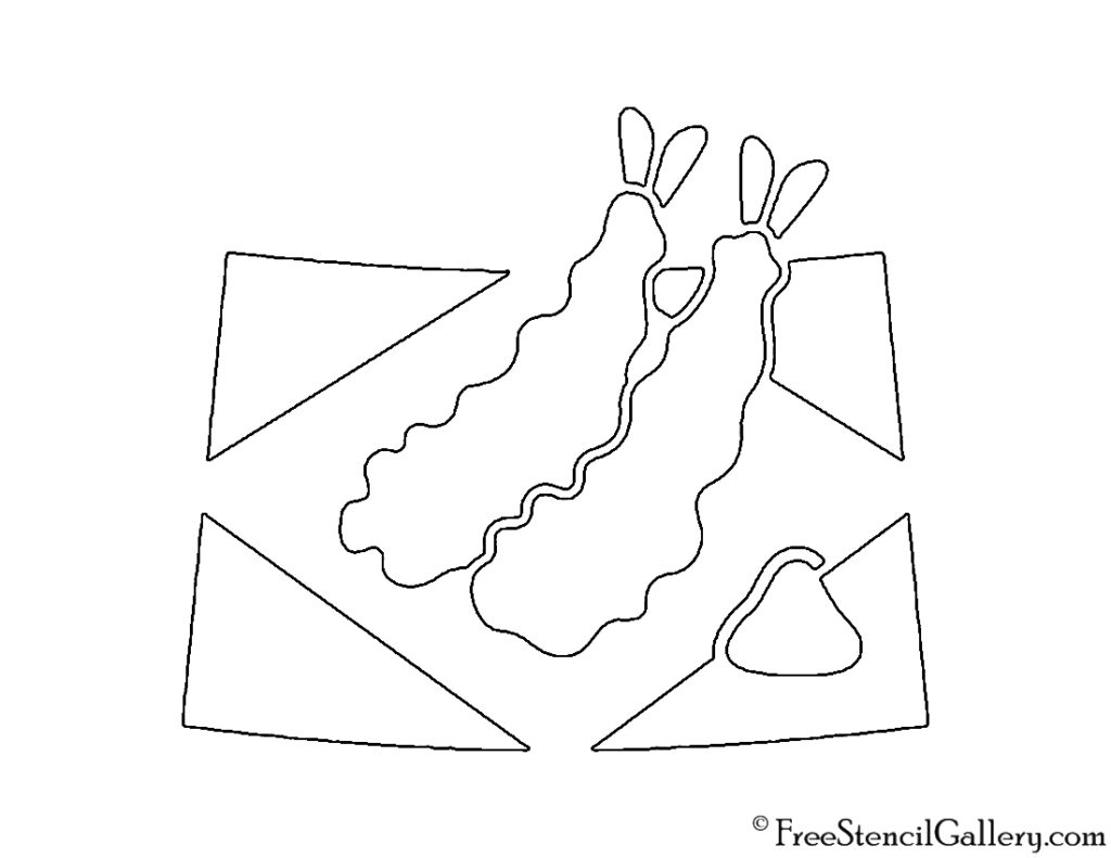 Tempura Shrimp Stencil | Free Stencil Gallery