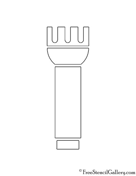 Flashlight Stencil | Free Stencil Gallery