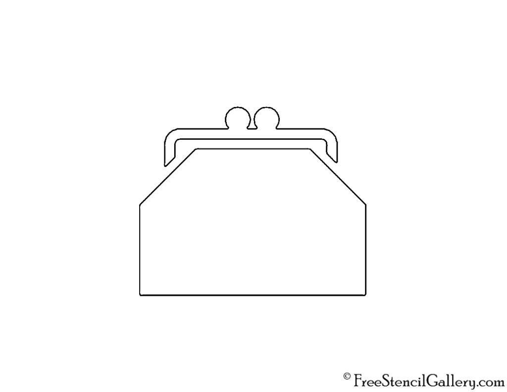 Coin Purse Stencil | Free Stencil Gallery