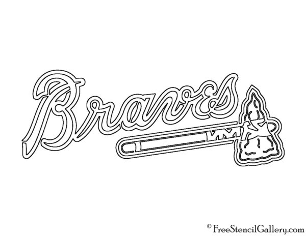 MLB – Atlanta Braves Logo Stencil | Free Stencil Gallery