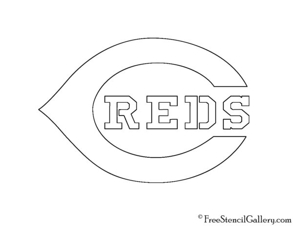 MLB - Cincinnati Reds Logo Stencil | Free Stencil Gallery