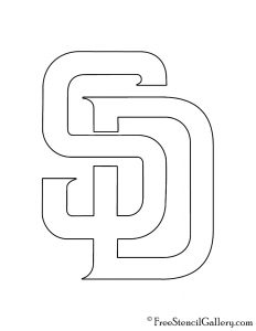 MLB - San Diego Padres Logo Stencil | Free Stencil Gallery