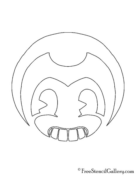 Bendy 01 Stencil | Free Stencil Gallery