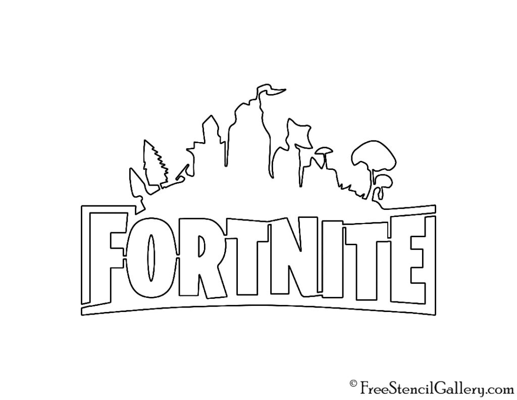 Fortnite Logo 02 Stencil | Free Stencil Gallery